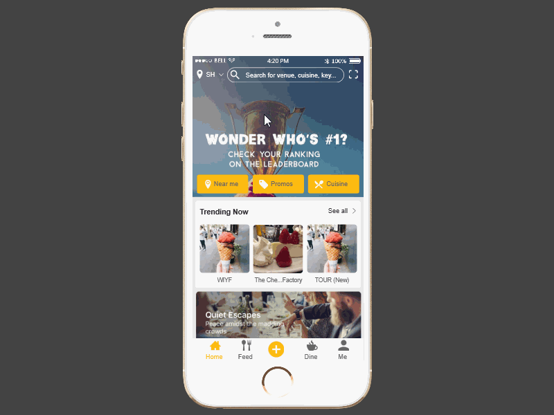 Delicacy App Prototype Design – Bon App! by Mockplus on Dribbble