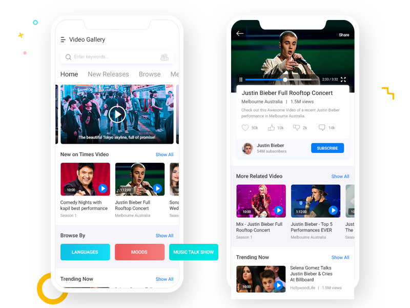 Video Gallery App - UI/UX Concept by Vaibhav Bhosale on Dribbble
