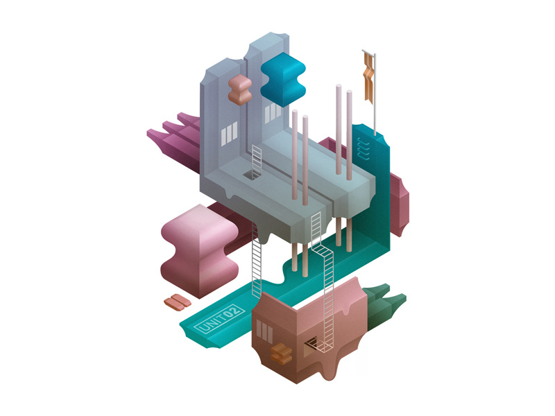 Tiny Worlds - Isometric Illustrations by MASTERFULMD on Dribbble