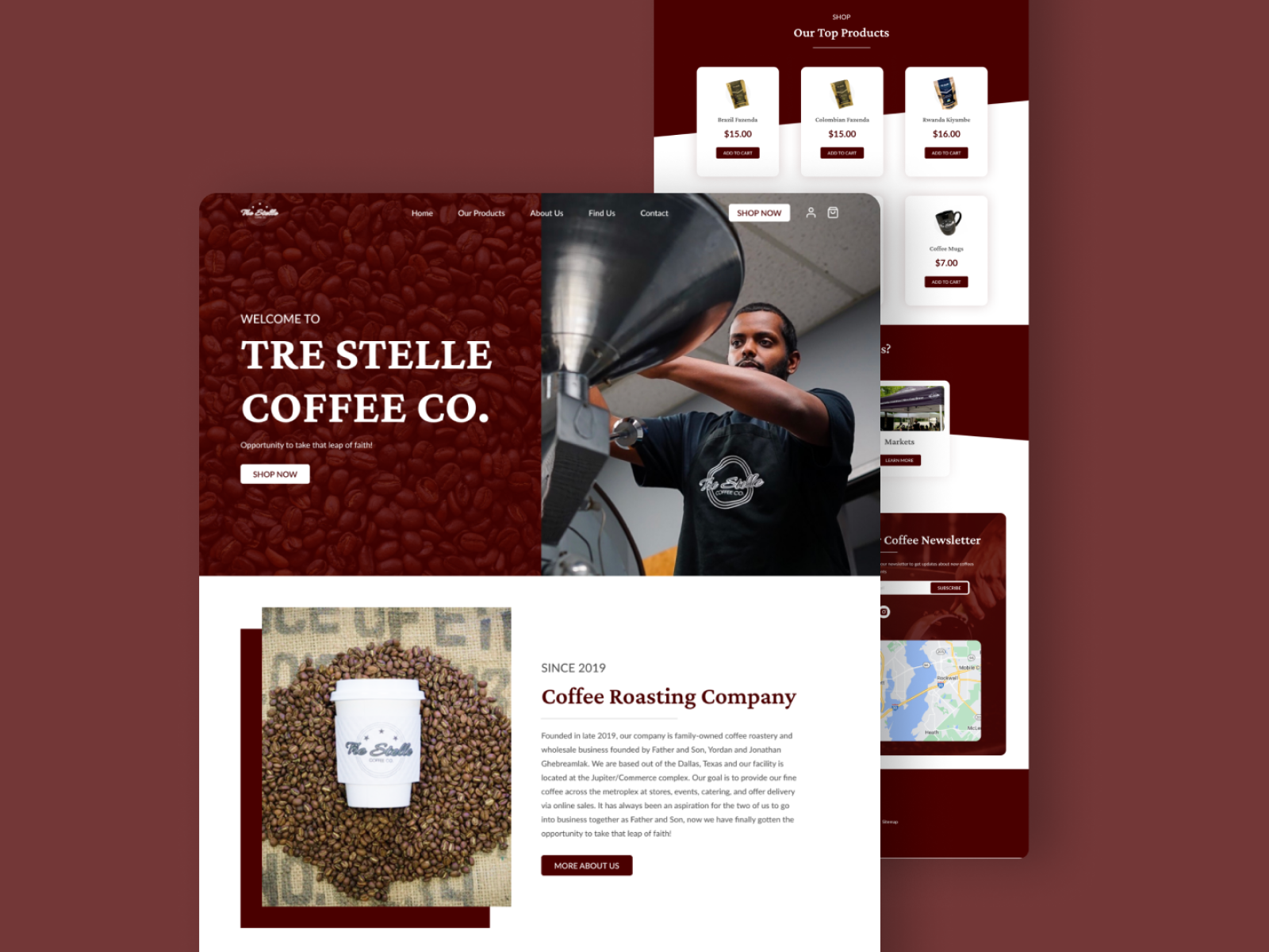 Website UI UX for Coffee Roasting Company by Muhammad Abu Huraira on ...