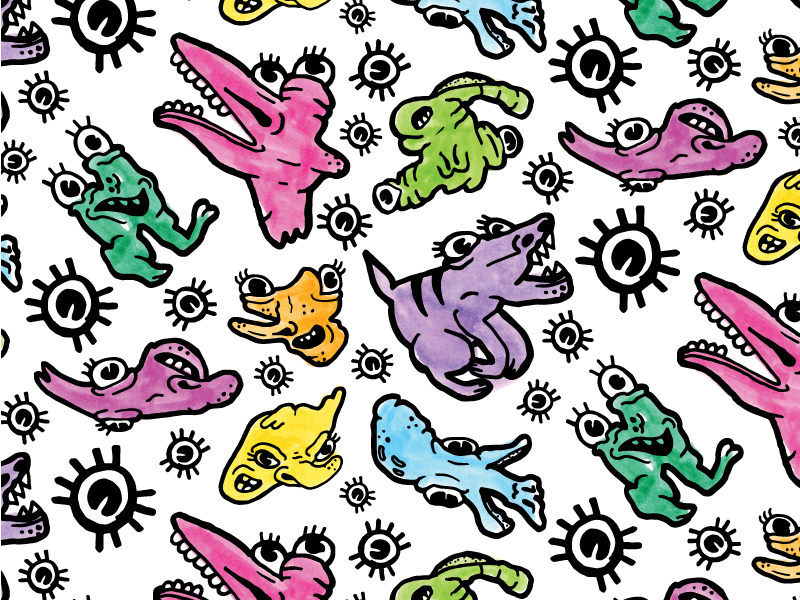 creature pattern by Noah Jefferys on Dribbble