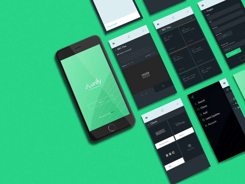 Unify app by Luke Pledger on Dribbble