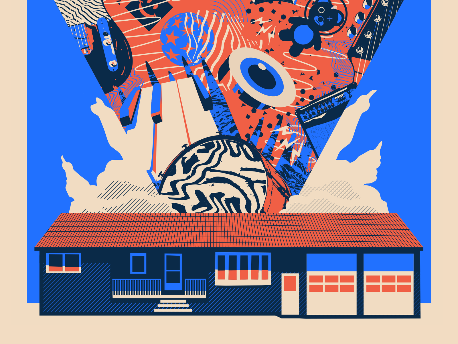 Exploding House by Cody Fenske on Dribbble