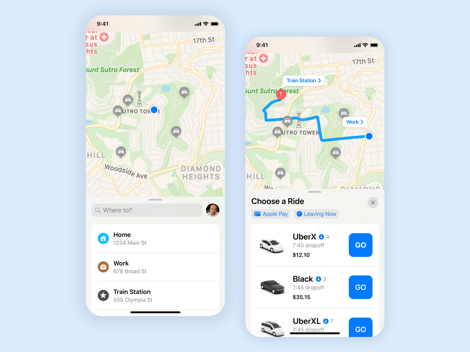 Uber Concept — Native iOS 15 UI Design by Moishy Neulander on Dribbble
