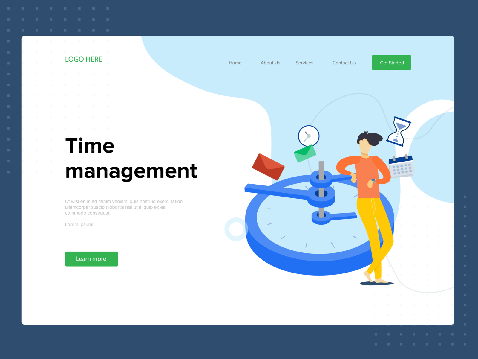 Time Management Concept - header design by khushbu on Dribbble