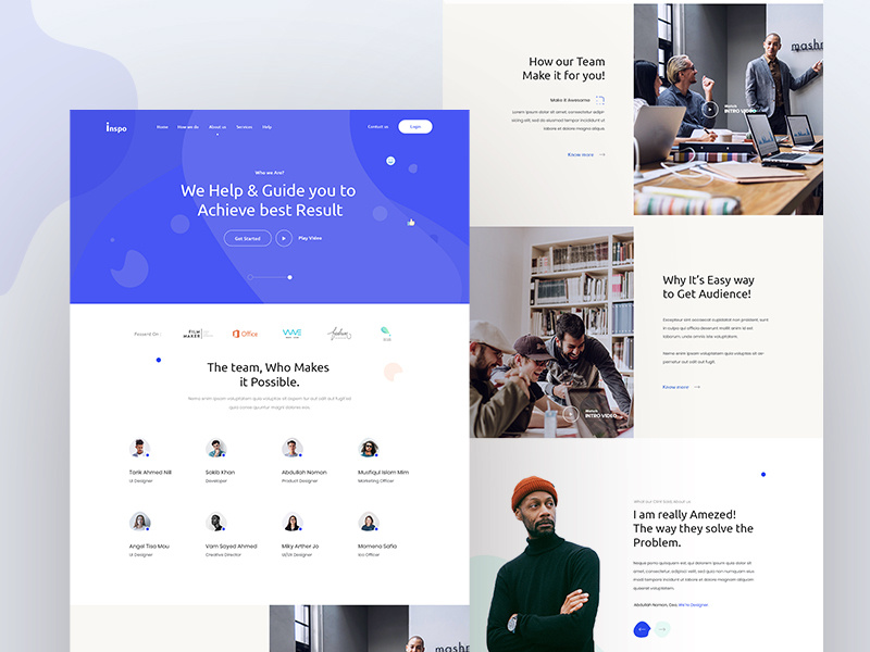 Inspo (About Us) Exploration by Mehedi Hasan Roni on Dribbble
