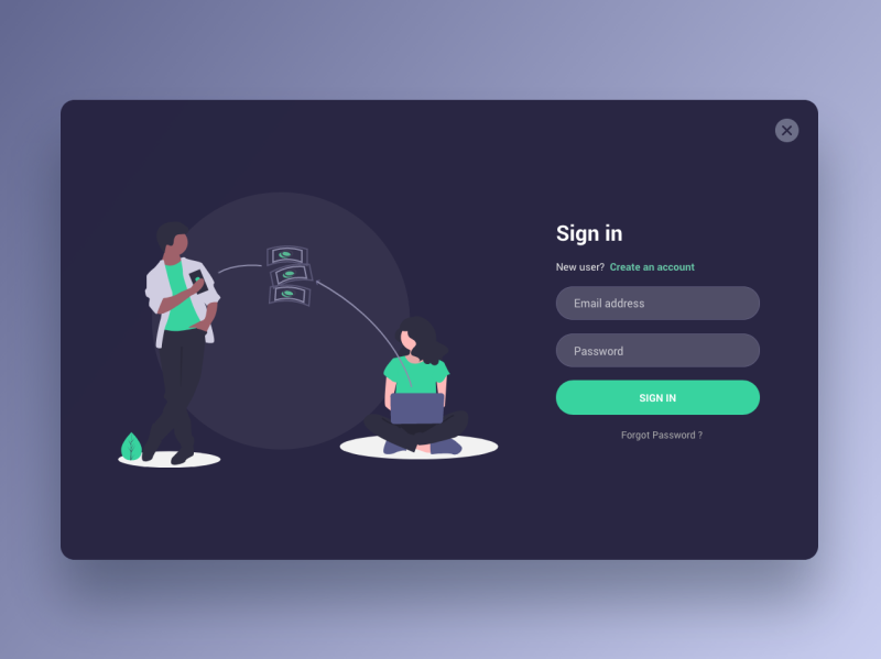 Sign In - Screens Dark Mode by Firos nv on Dribbble