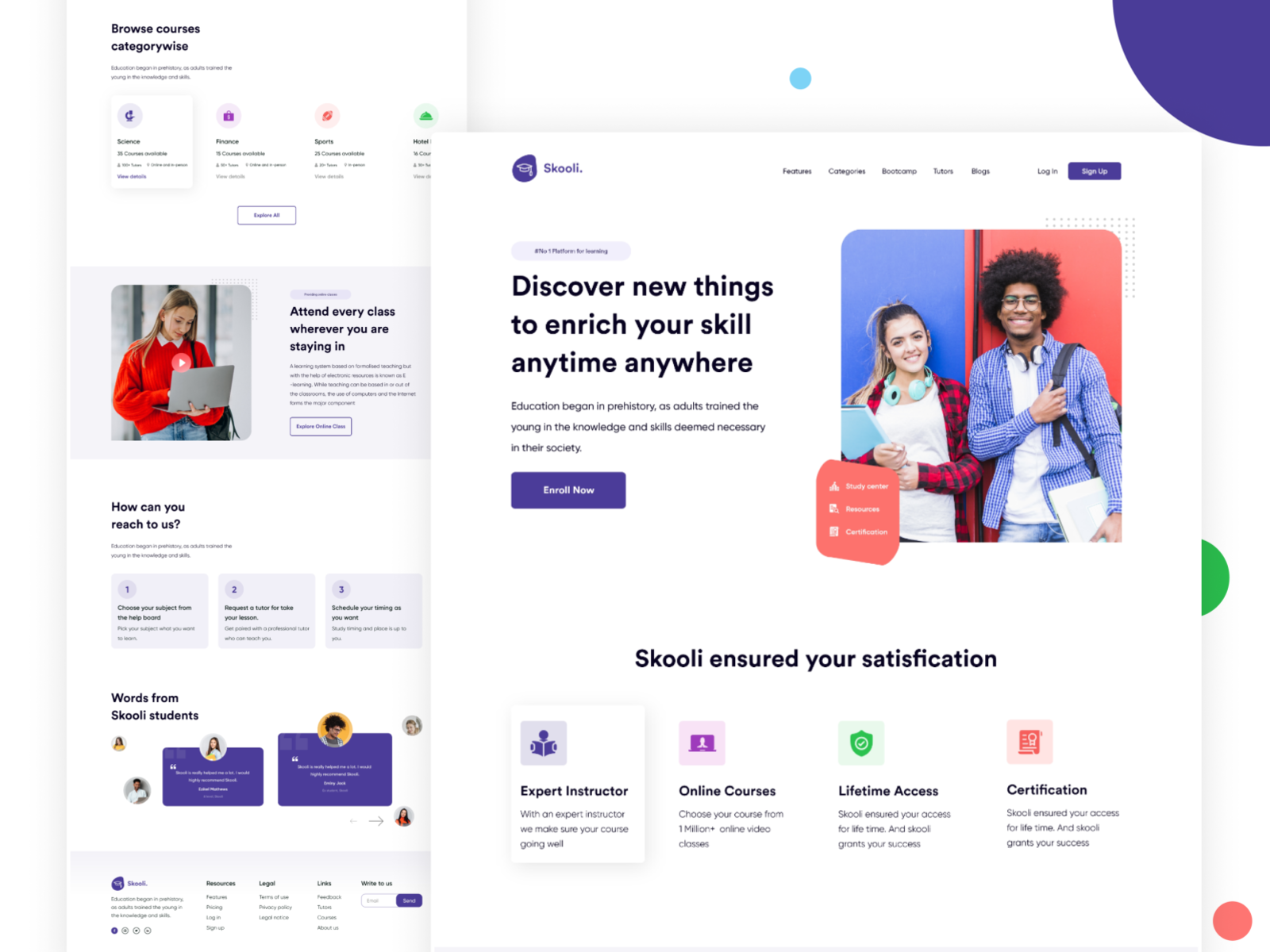 Dribbble - E-learning website Landing Page.png by Najmul Hasan Rifat ...
