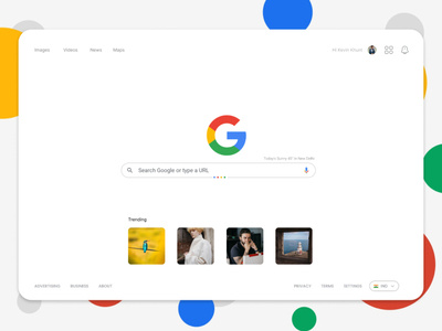 Google Search Engine Design Challenge by Kevin Khunt on Dribbble