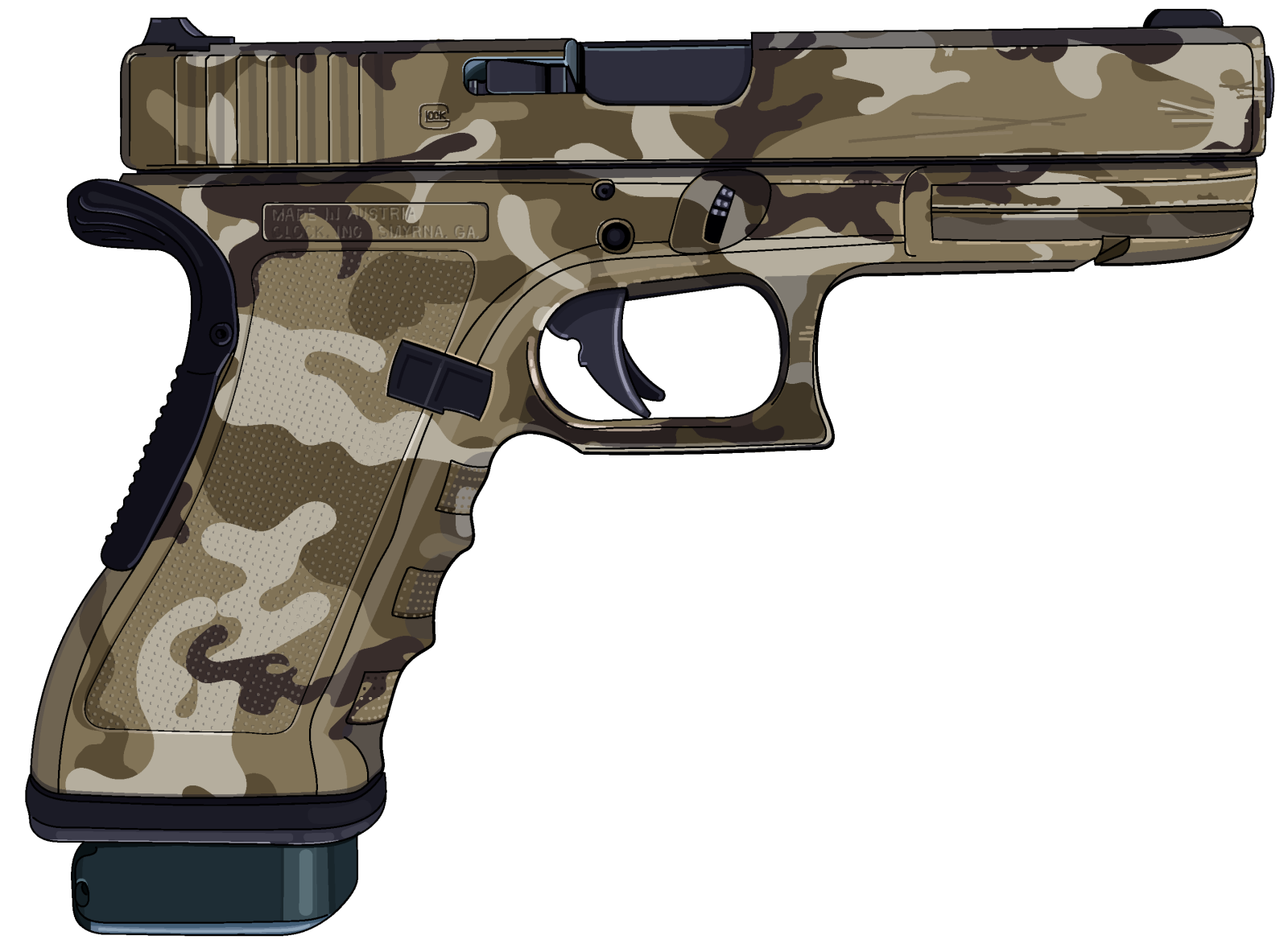 Glock Seventeen by John Cardwell on Dribbble