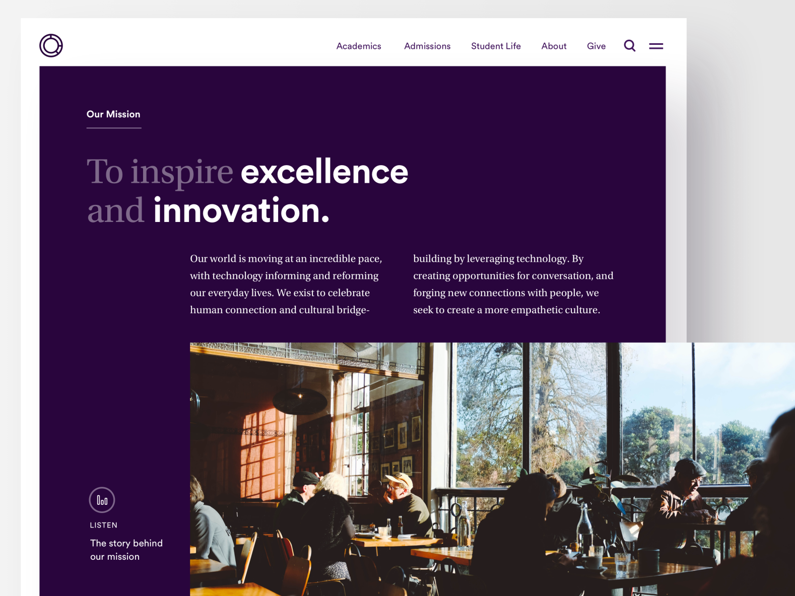 University Mission Statement by Lindsey W for Research & Design on Dribbble