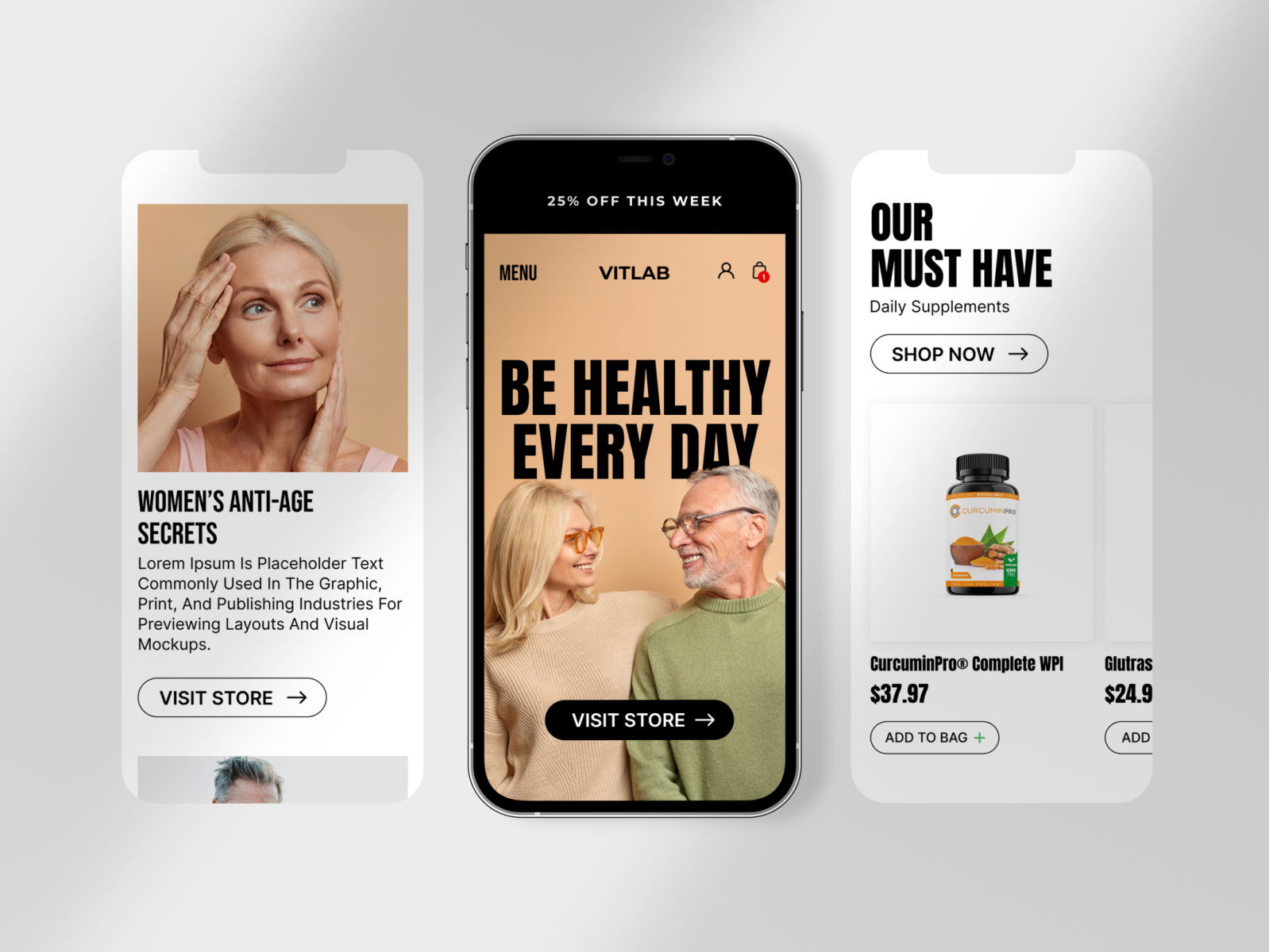 UI for adaptive mobile design by Purple Bear Design on Dribbble