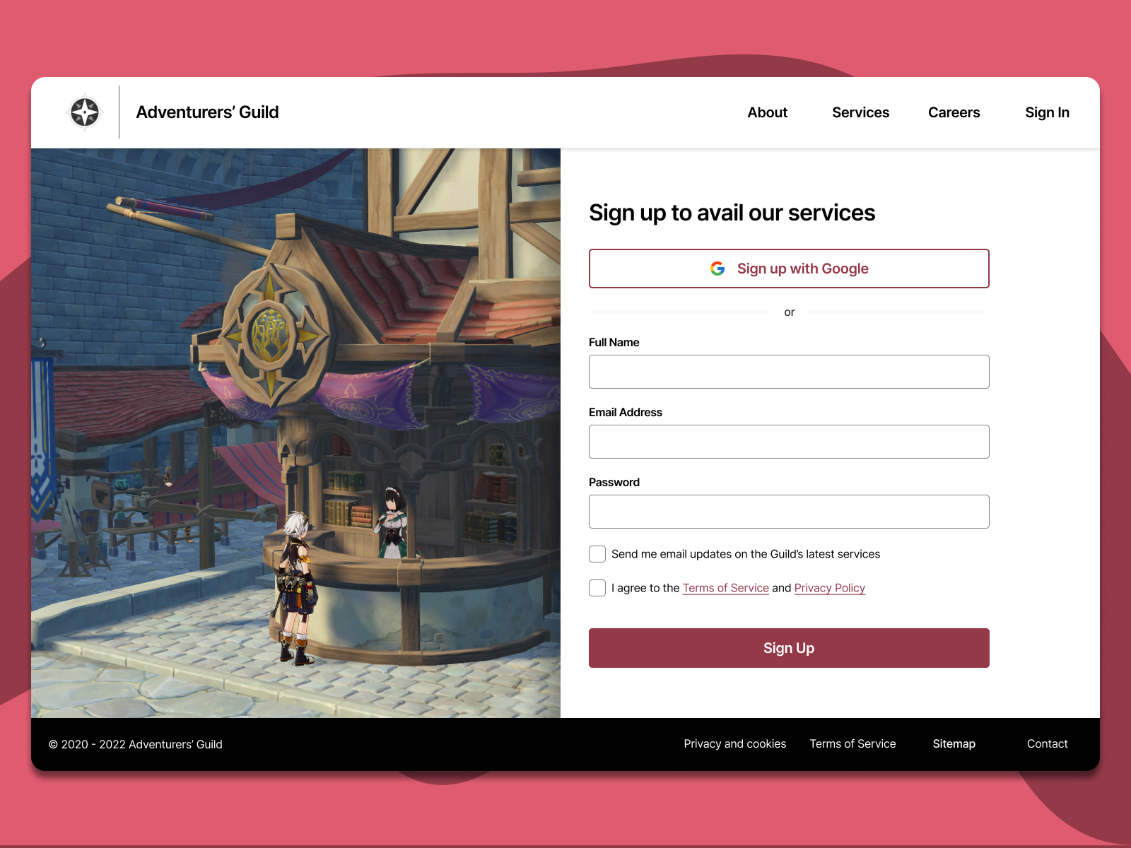 Daily UI 001 Sign Up by Ellana on Dribbble