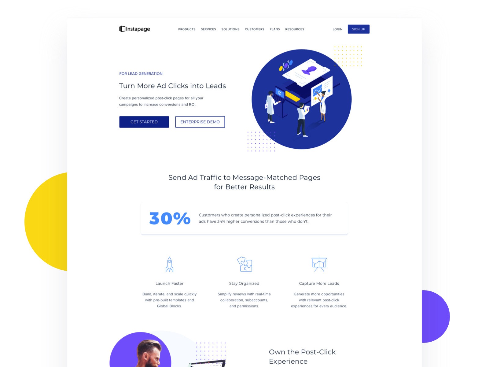 Instapage- Solution Pages by Rafał Bogdan on Dribbble