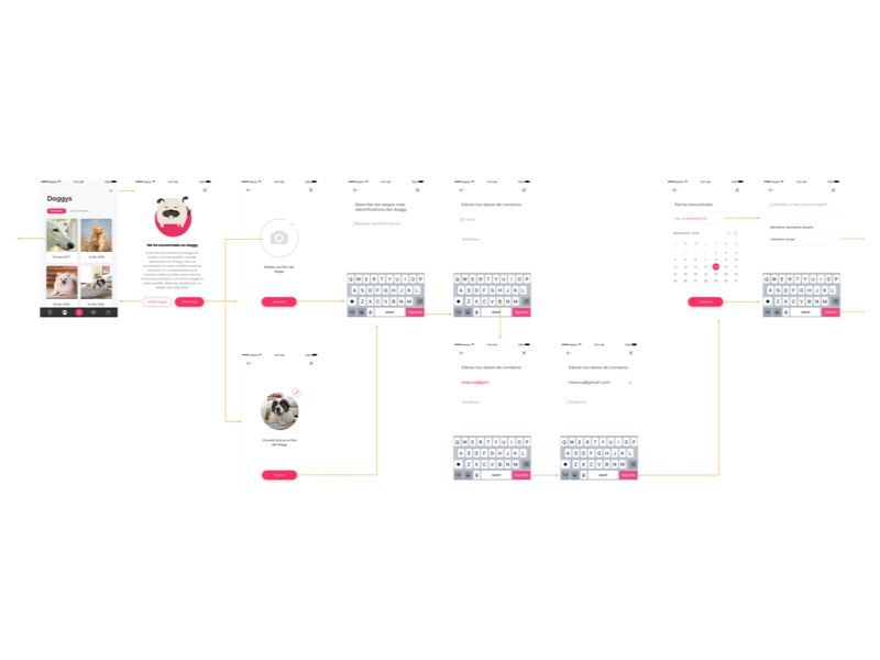 Screens flow by Marina on Dribbble