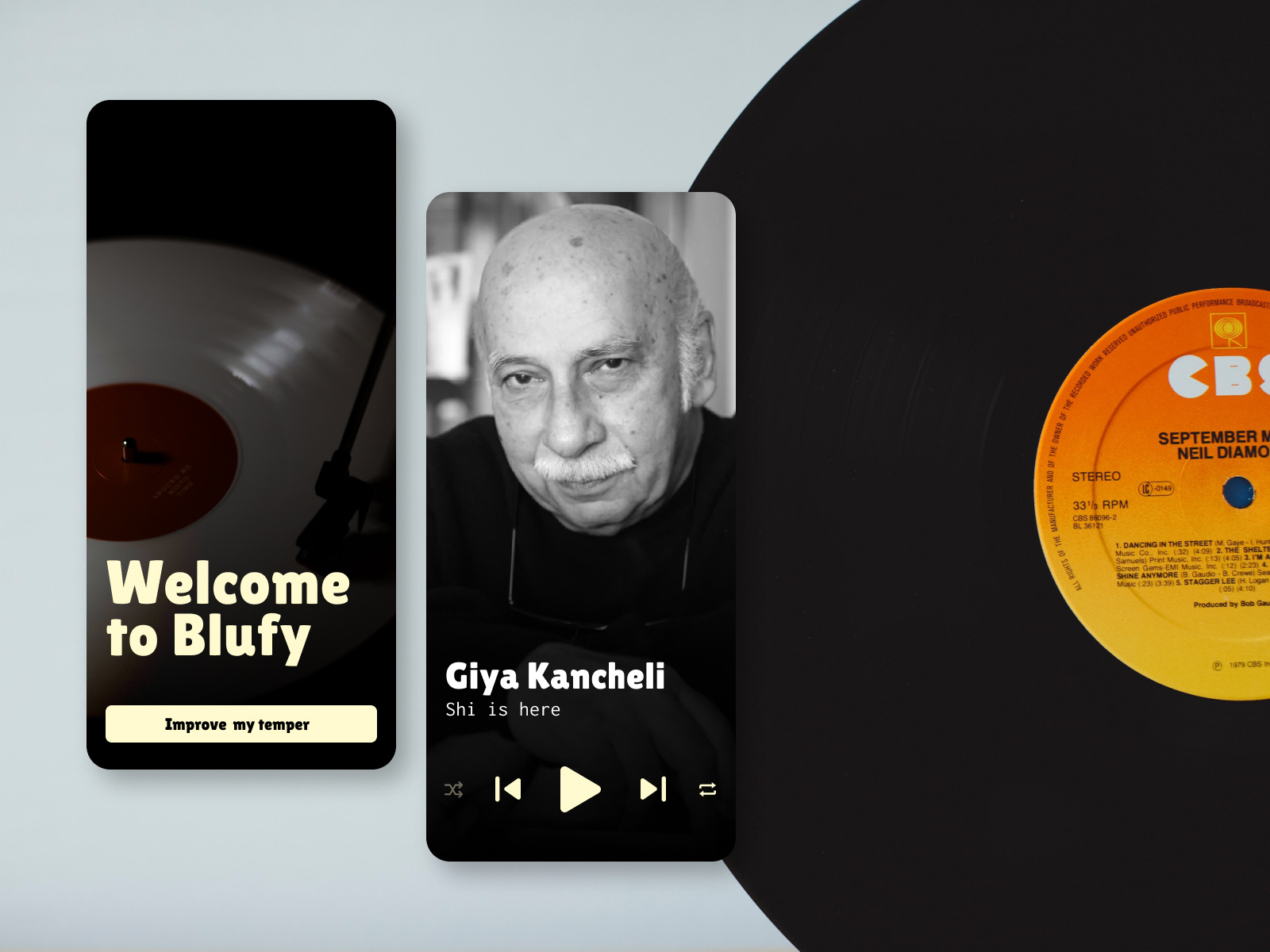 Blufy music app by Beka Gavita on Dribbble