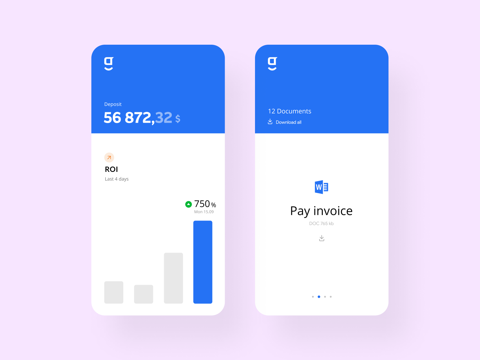 Profile balance and statistic by Sasha Damie on Dribbble