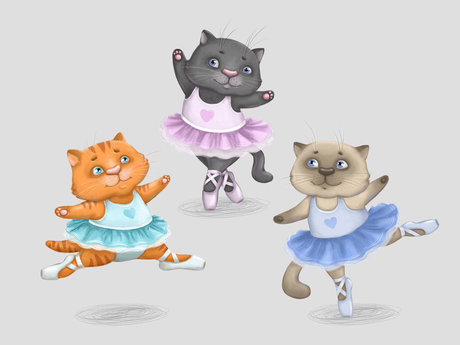 Cat ballet) by Iryna Shvets on Dribbble