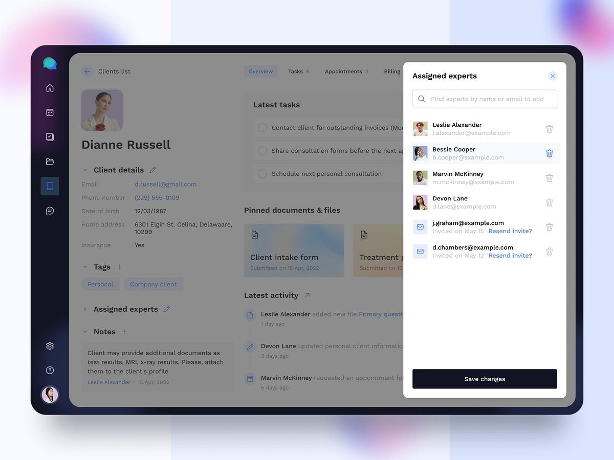 CRM - Client Profile Page by Valerya Nasikan for UGEM on Dribbble CRM - Client Profile Page by Valerya Nasikan for UGEM on Dribbble