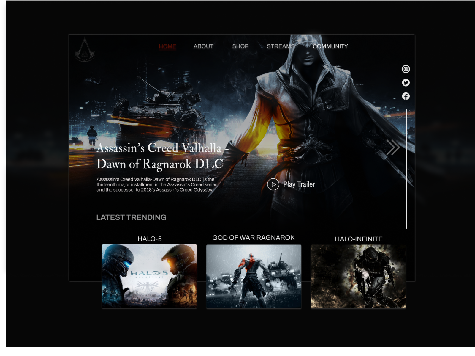 Video games Web Landing page Design by Abhinav on Dribbble