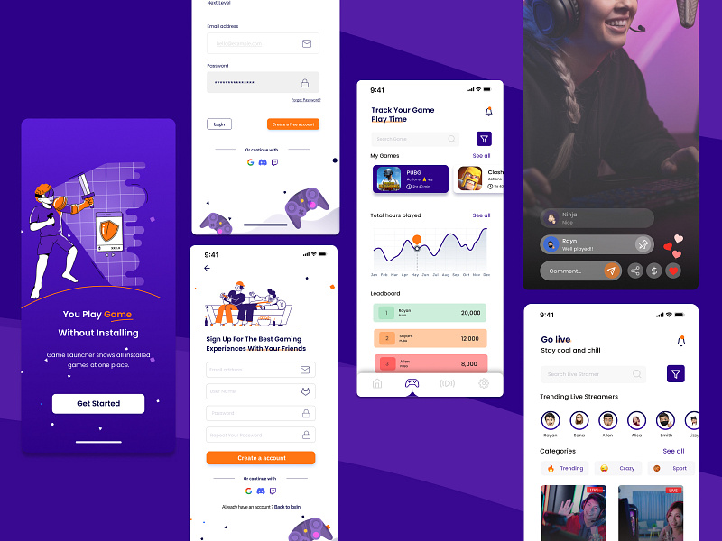 Gaming App UI Design by Mohamed Salman Faris on Dribbble