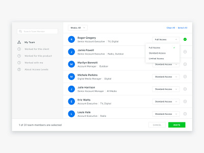 Web App UI – User Selector by Sangwook Park on Dribbble