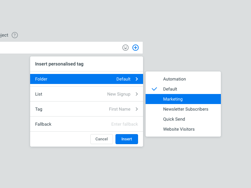 Web App UI – Insert Personalised Tag by Sangwook Park on Dribbble