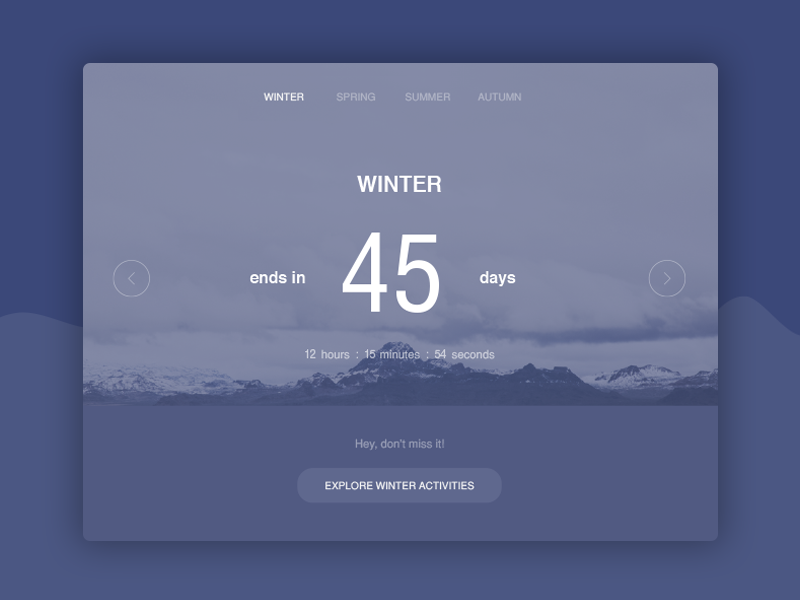 Calendar Countdown by Mariia Kudriashova on Dribbble