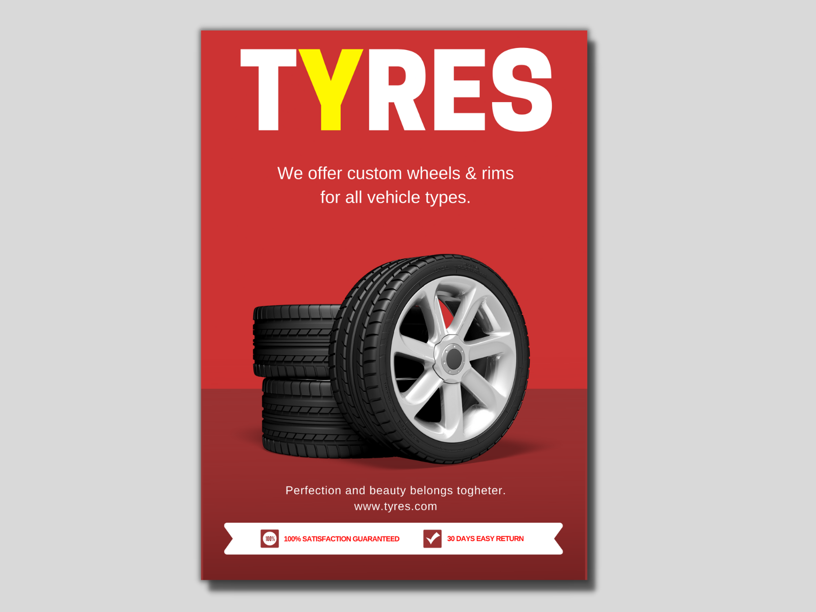 Poster for Tyre company Preview by Ravi Dodiya on Dribbble