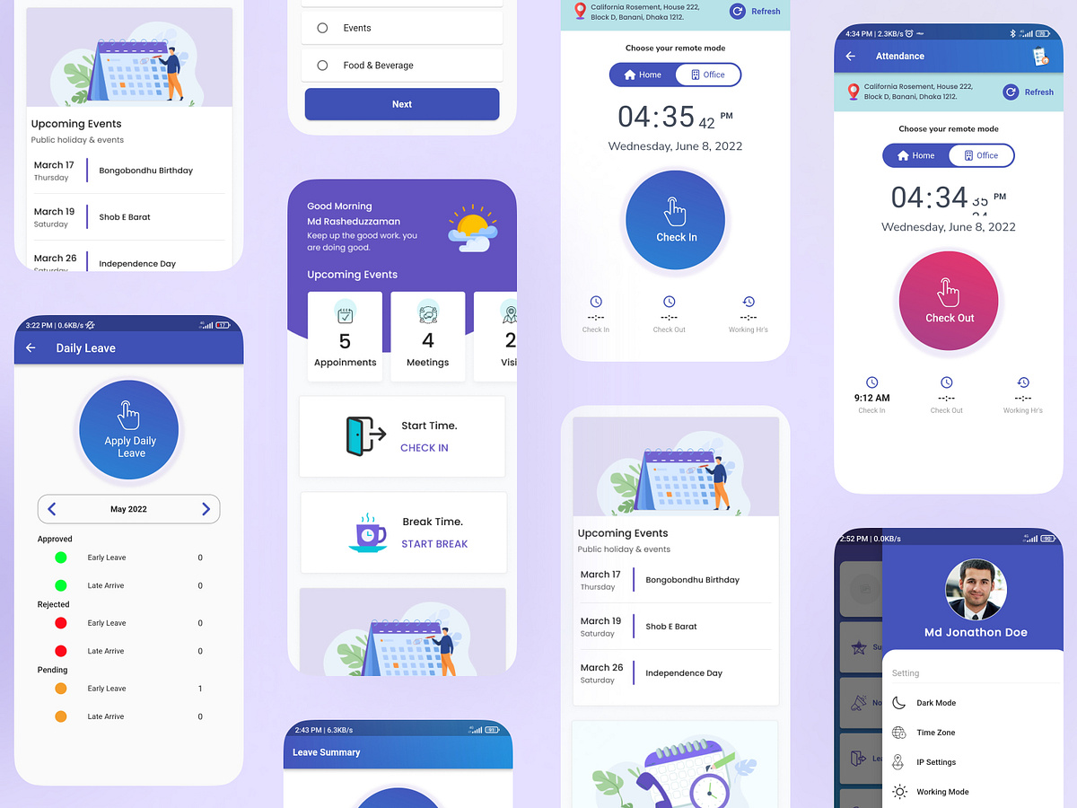 Onest Hrm Hrm And Payroll Management App Ui Design By Onest Tech On Dribbble