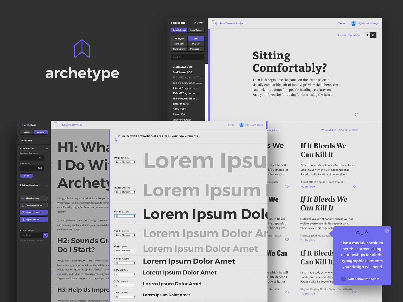 Archetype, a tool for creating typography design systems by Martin ...
