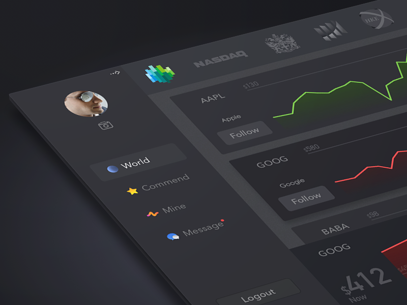 Stock App by suskey on Dribbble