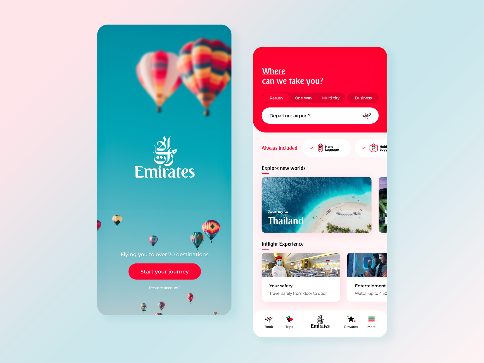 Emirates App Redesign by UXDreamer 💜 on Dribbble