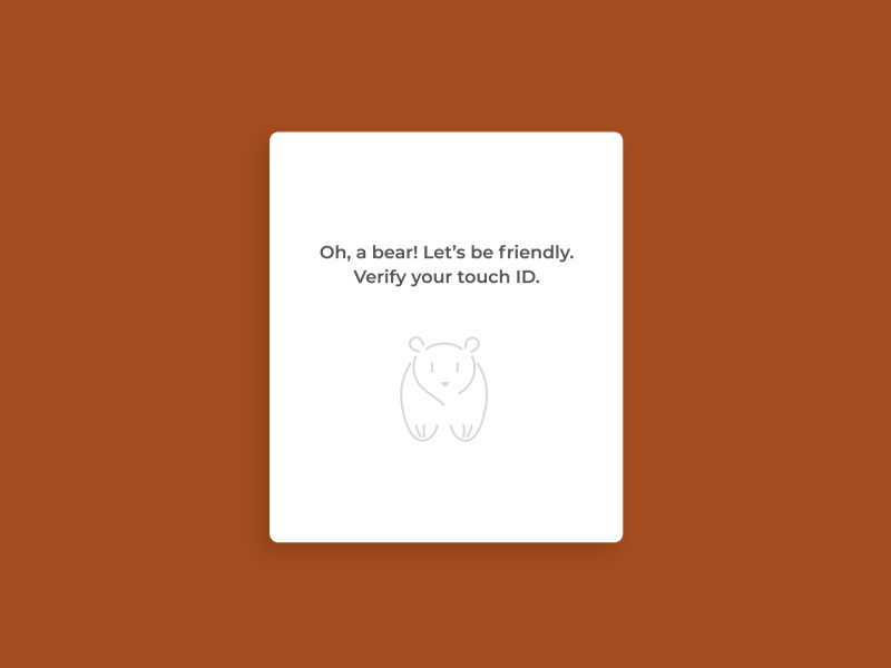 Touch ID Bear by Janaina Araujo on Dribbble