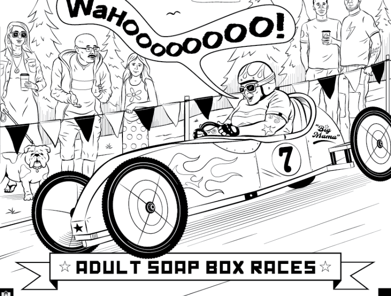 Box Car Coloring Page