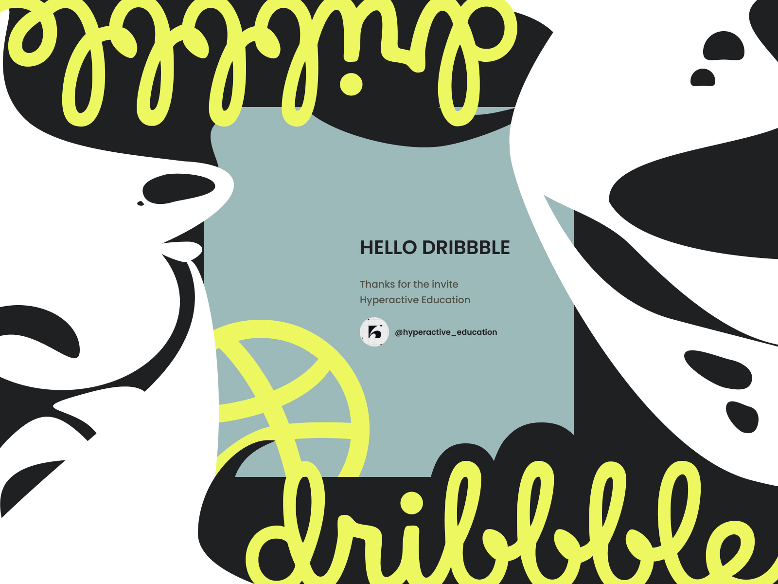 Hello Dribbble by Serafyma Taran on Dribbble