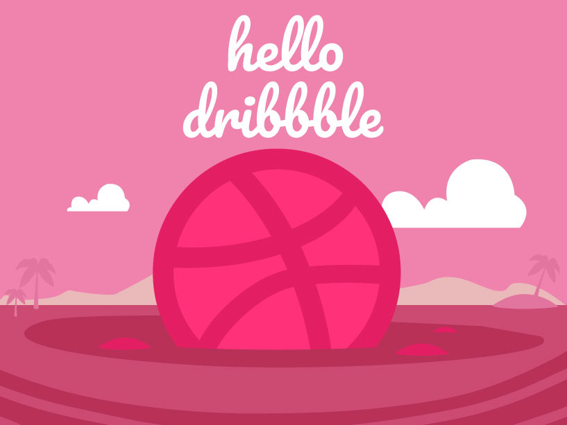 Hello Dribbble by Vicky Ma on Dribbble