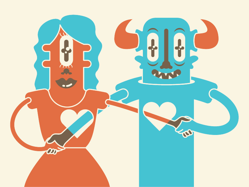 Monsters In Love by Christine Chapman on Dribbble