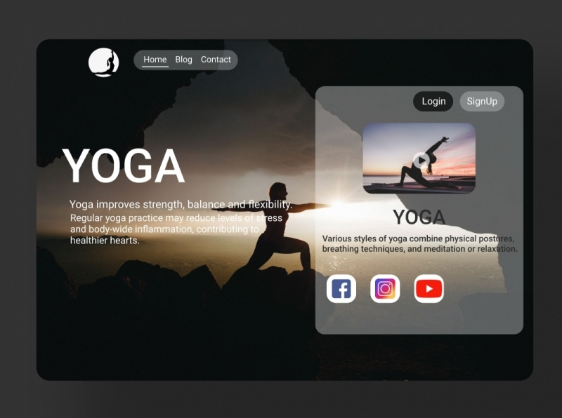 Yoga web ui by KEERTIKA SRIVASTAVA on Dribbble