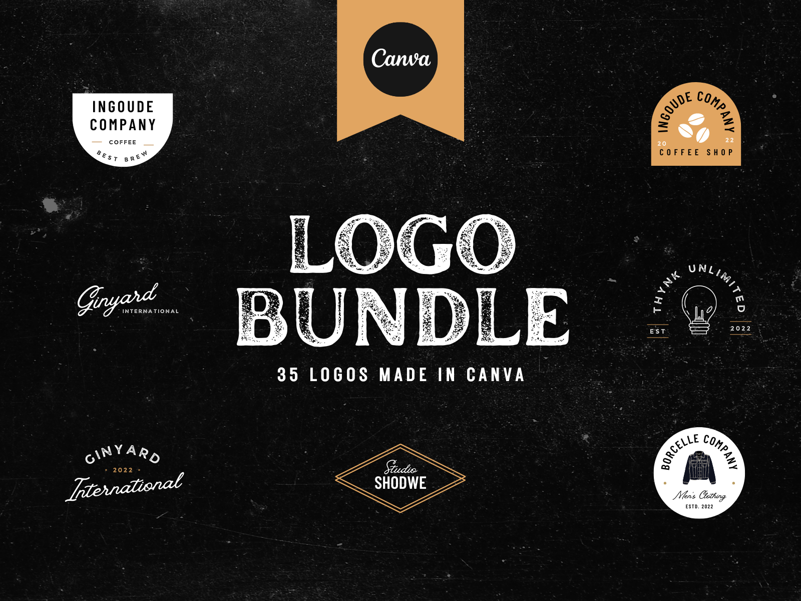 35 Logo Templates made in Canva by Roger Coles on Dribbble