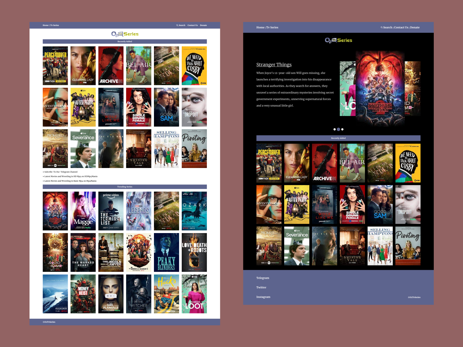 O2tv series landing page redesign by EGBO-EGBO PROSPER on Dribbble