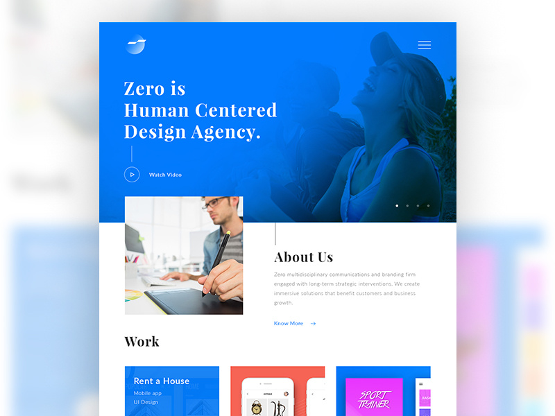 Zero Design Agency by Kishan on Dribbble