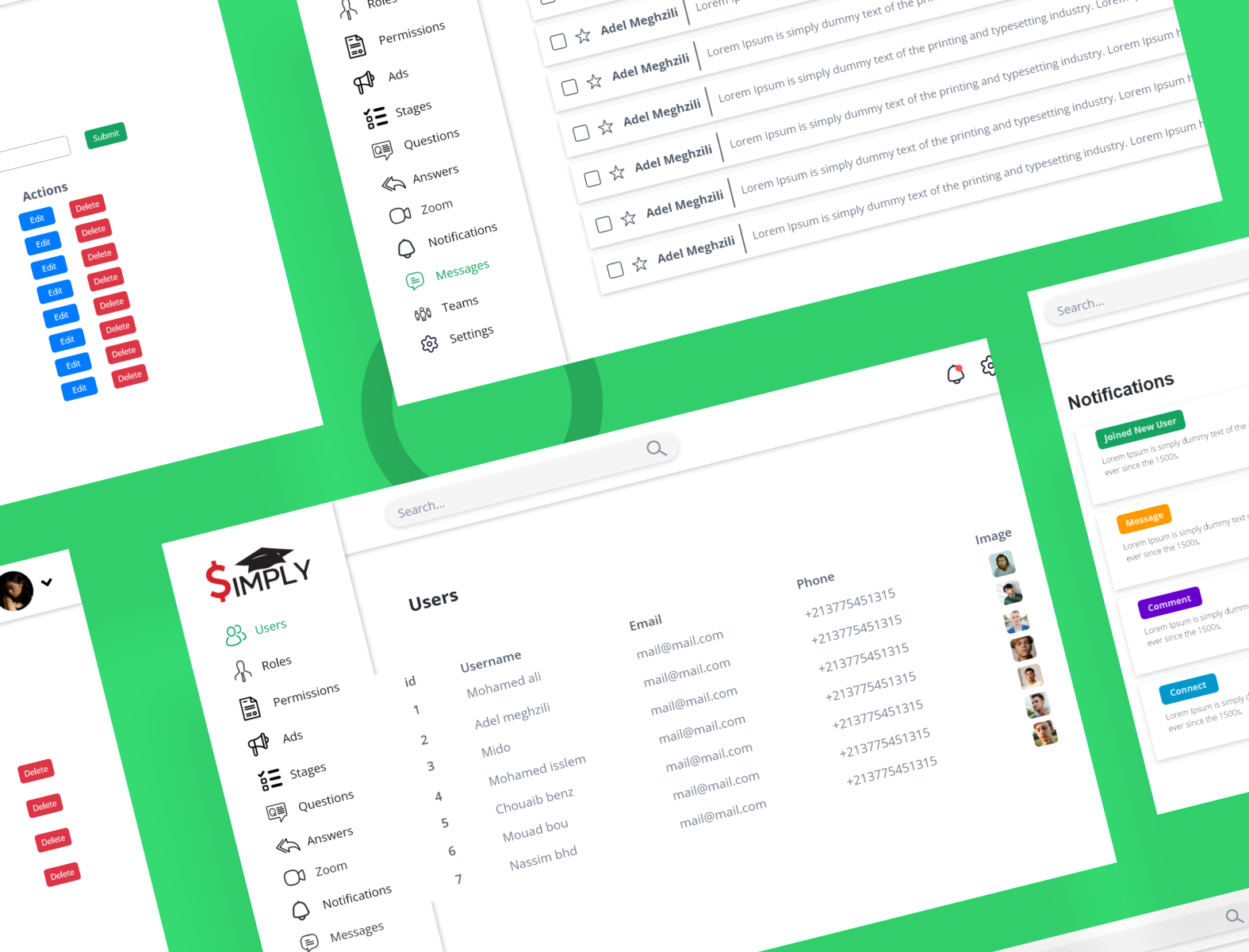 Admin Page (Ui Design) by Adel Meghzili on Dribbble