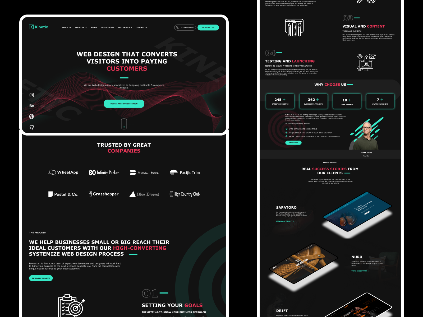 Kinetic - Digital Agency Web design Concept by Junbert Fraylon on Dribbble