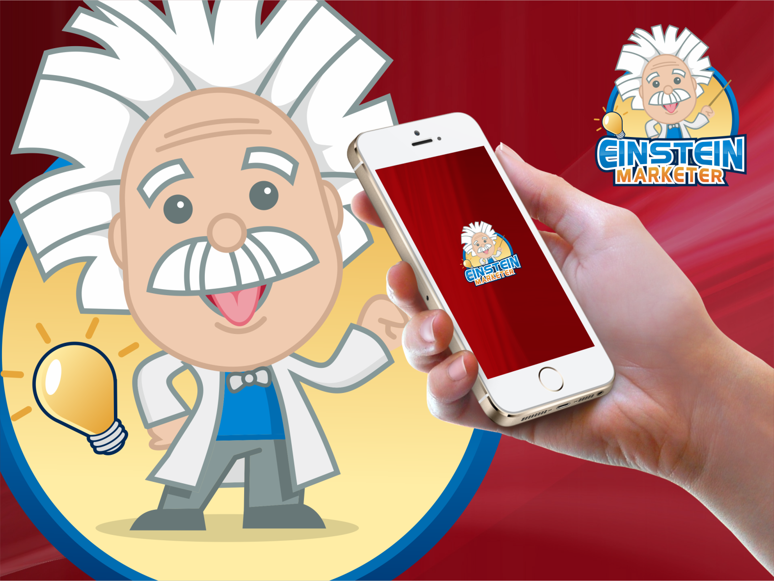 Logo Einstein Marketer by ArtbyGusto on Dribbble