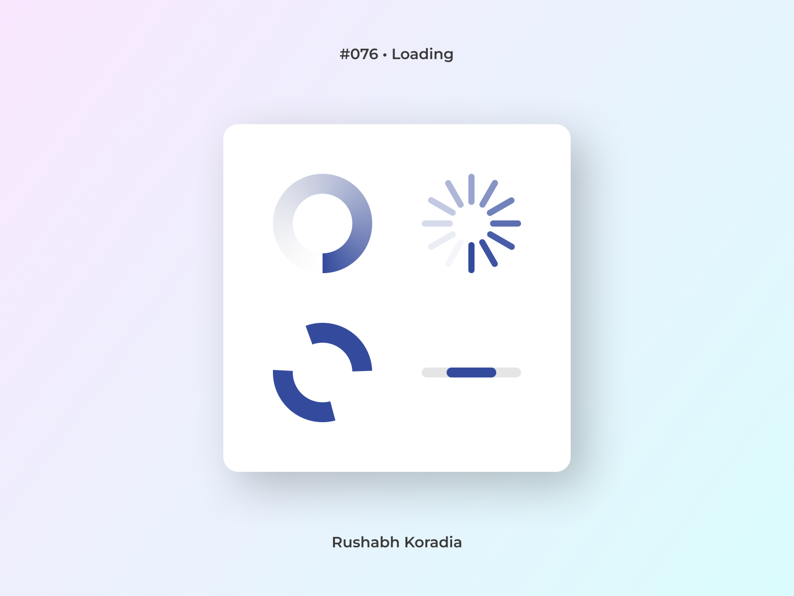 DailyUI 076 - Loading by Rushabh Koradia on Dribbble