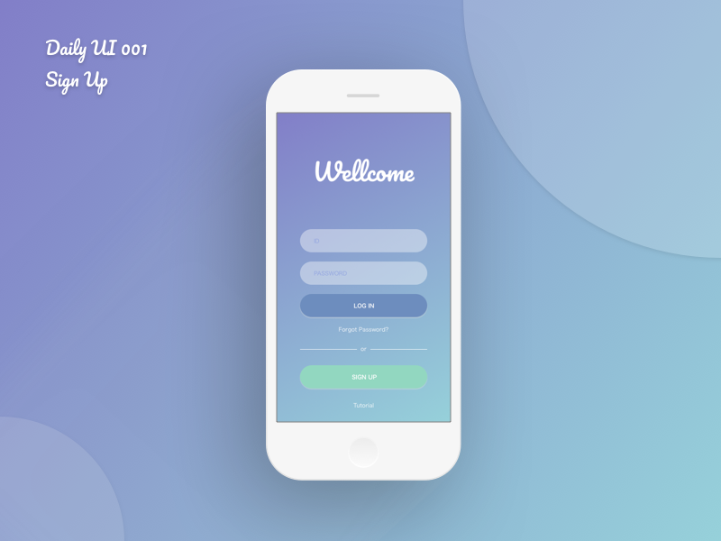 001 Dailyui Signup by Yoshitaka KOIKE on Dribbble