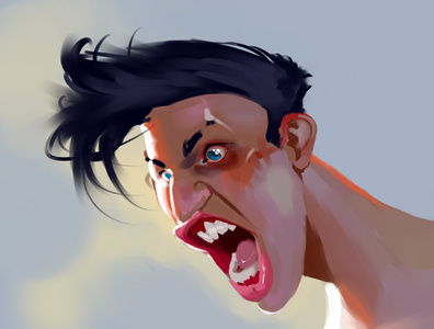 Angry portrait by Evgeny on Dribbble