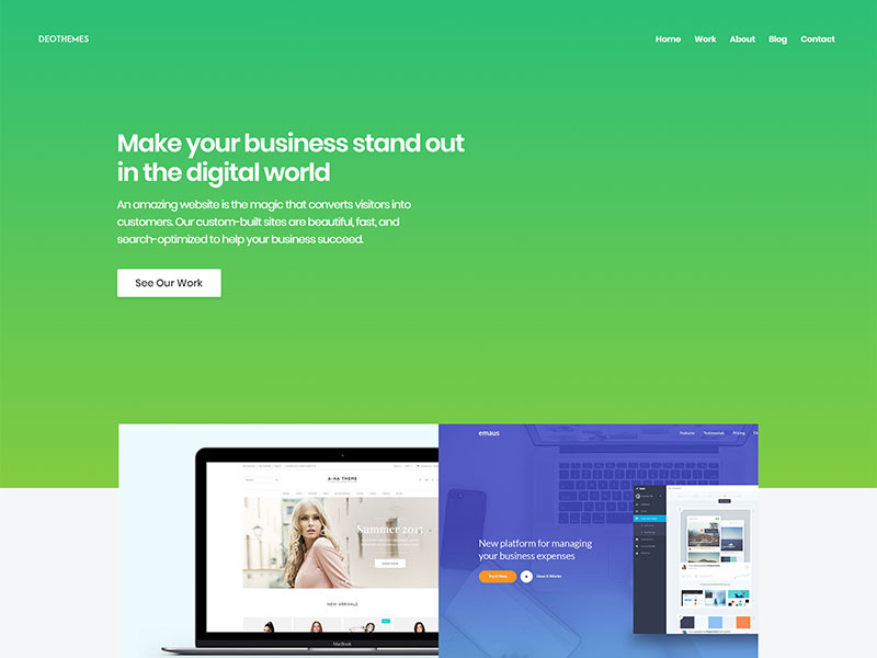 DeoThemes Web Development Agency by Alexander Samokhin on Dribbble
