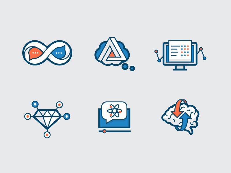Ed-tech icons by Daniel Haire on Dribbble